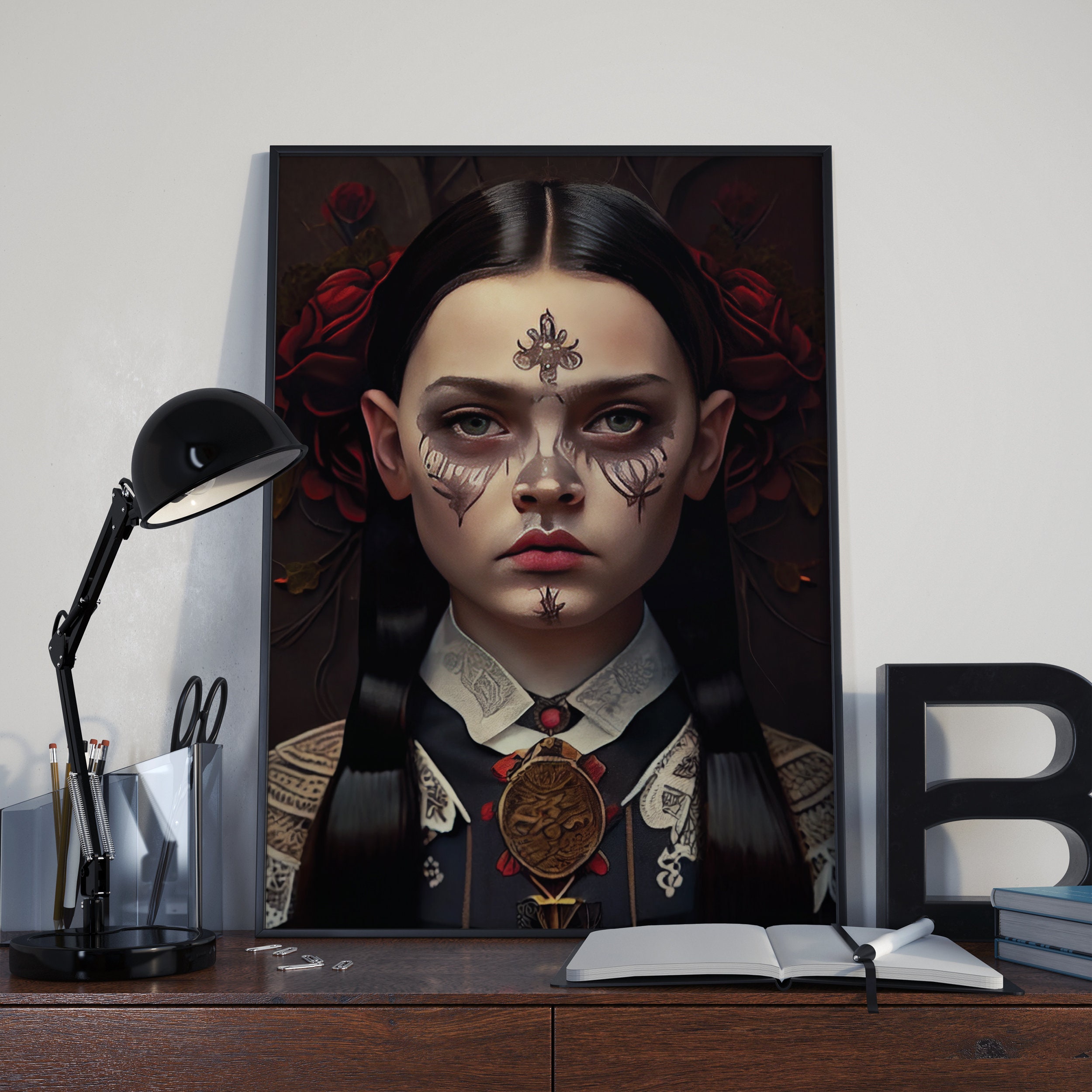 Mexican Wednesday Addams Print, Latina Wednesday Addams Poster sold by ...
