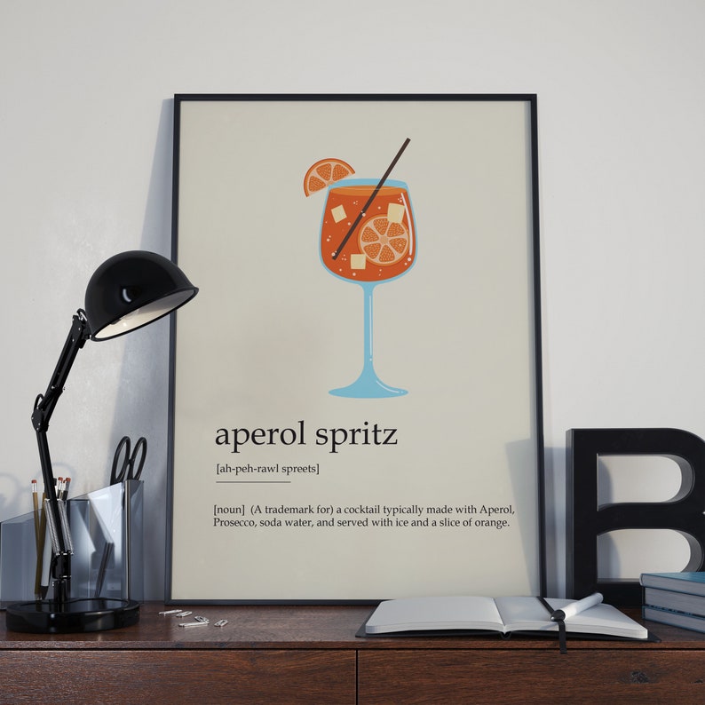 Aperol Spritz Poster Aperol Spritz Definition Poster Italian - Etsy