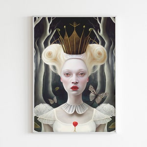 Alice in Wonderland White Queen Poster Alice in Wonderland - Etsy