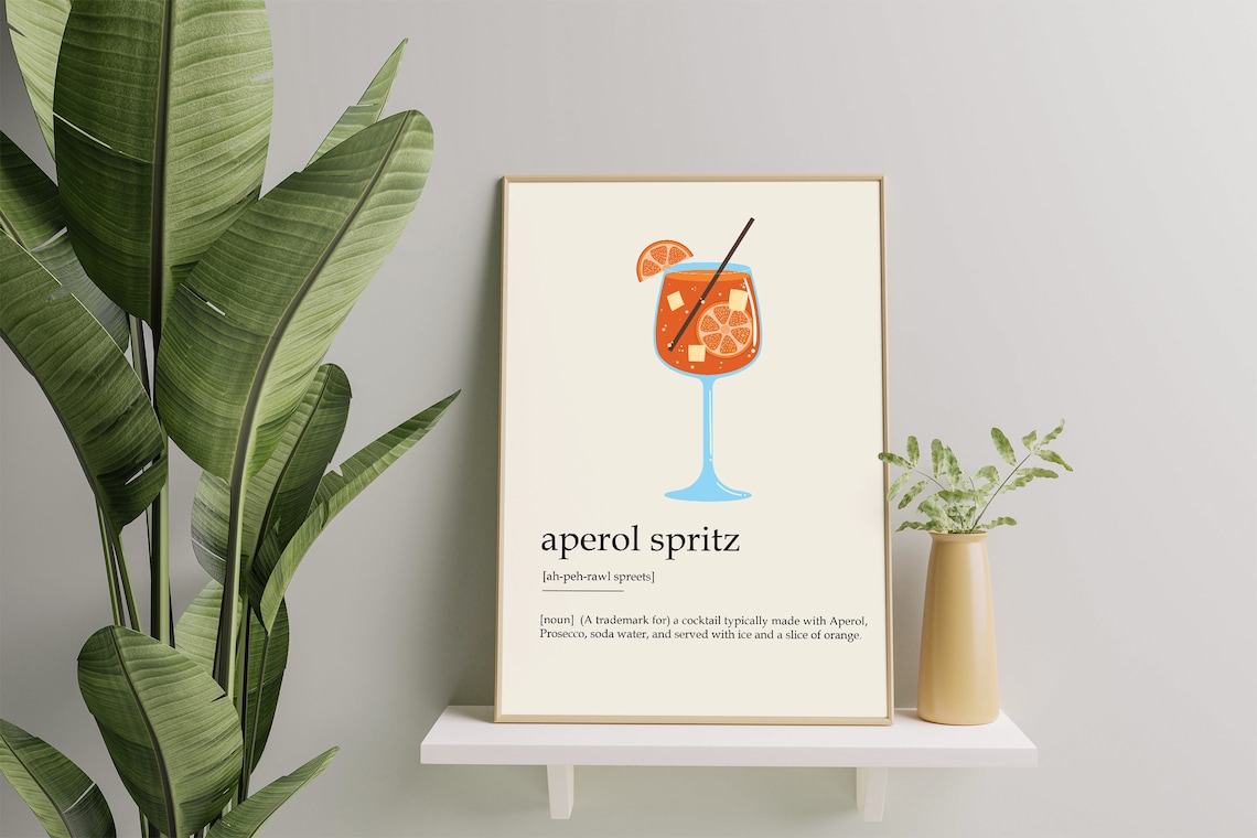 Aperol Spritz Poster Aperol Spritz Definition Poster Italian - Etsy
