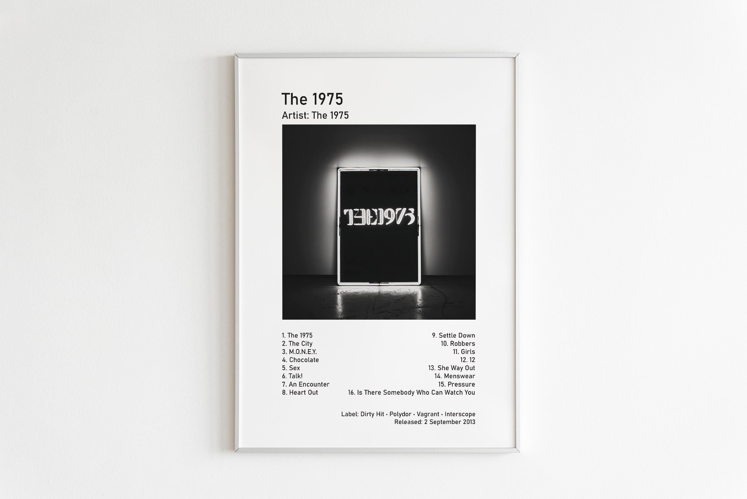 The 1975 Album Poster The 1975 Print The 1975 Poster Album Etsy
