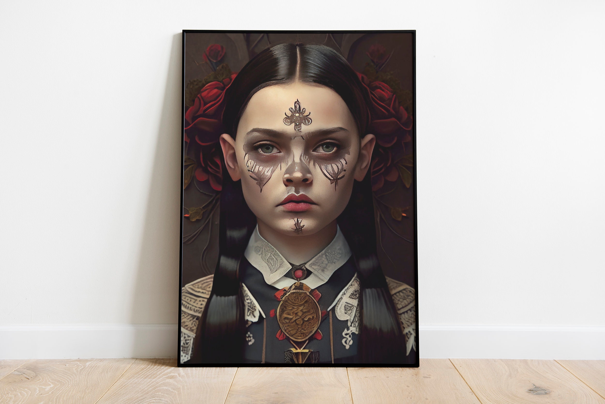 Mexican Wednesday Addams Print, Latina Wednesday Addams Poster sold by ...