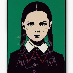 Wednesday Adams Pop Art Poster, Wednesday Addams Poster, Wednesday ...