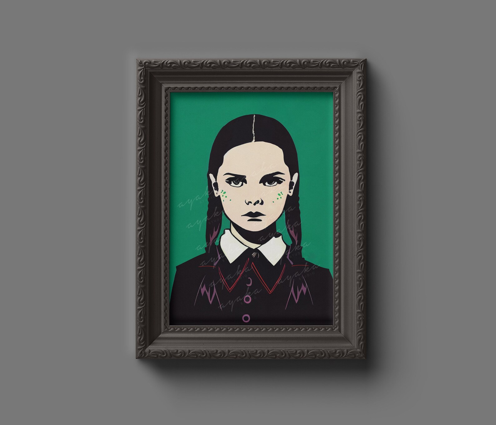 Wednesday Adams Pop Art Poster, Wednesday Addams Poster, Wednesday ...