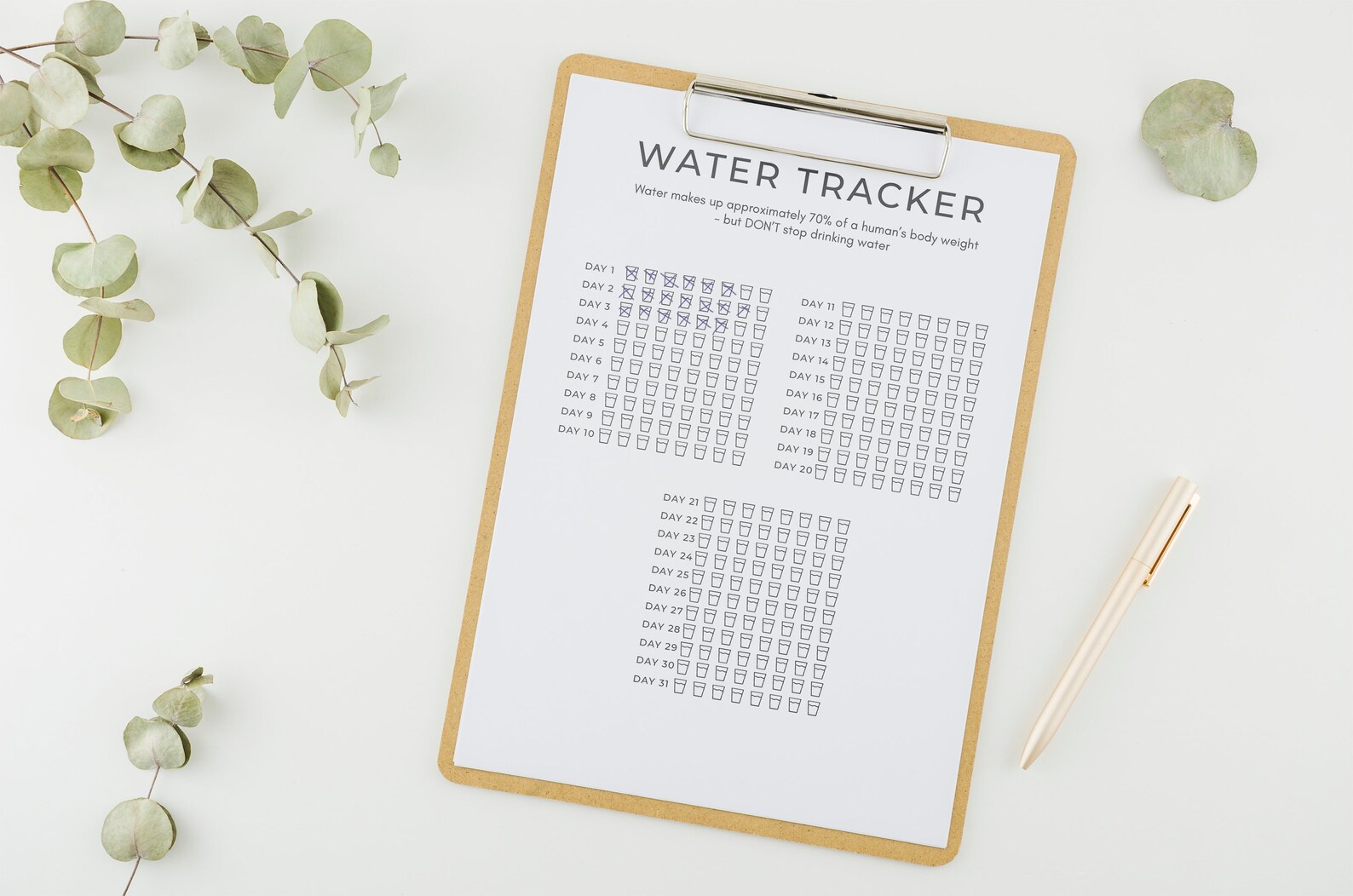 Water Tracker Printable, Drink Water Printable, Monthly Water Tracker ...
