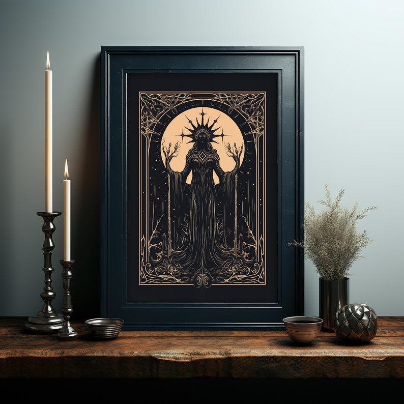 Hecate Goddess Poster Pagan Wall Art Dark Aesthetic Print - Etsy