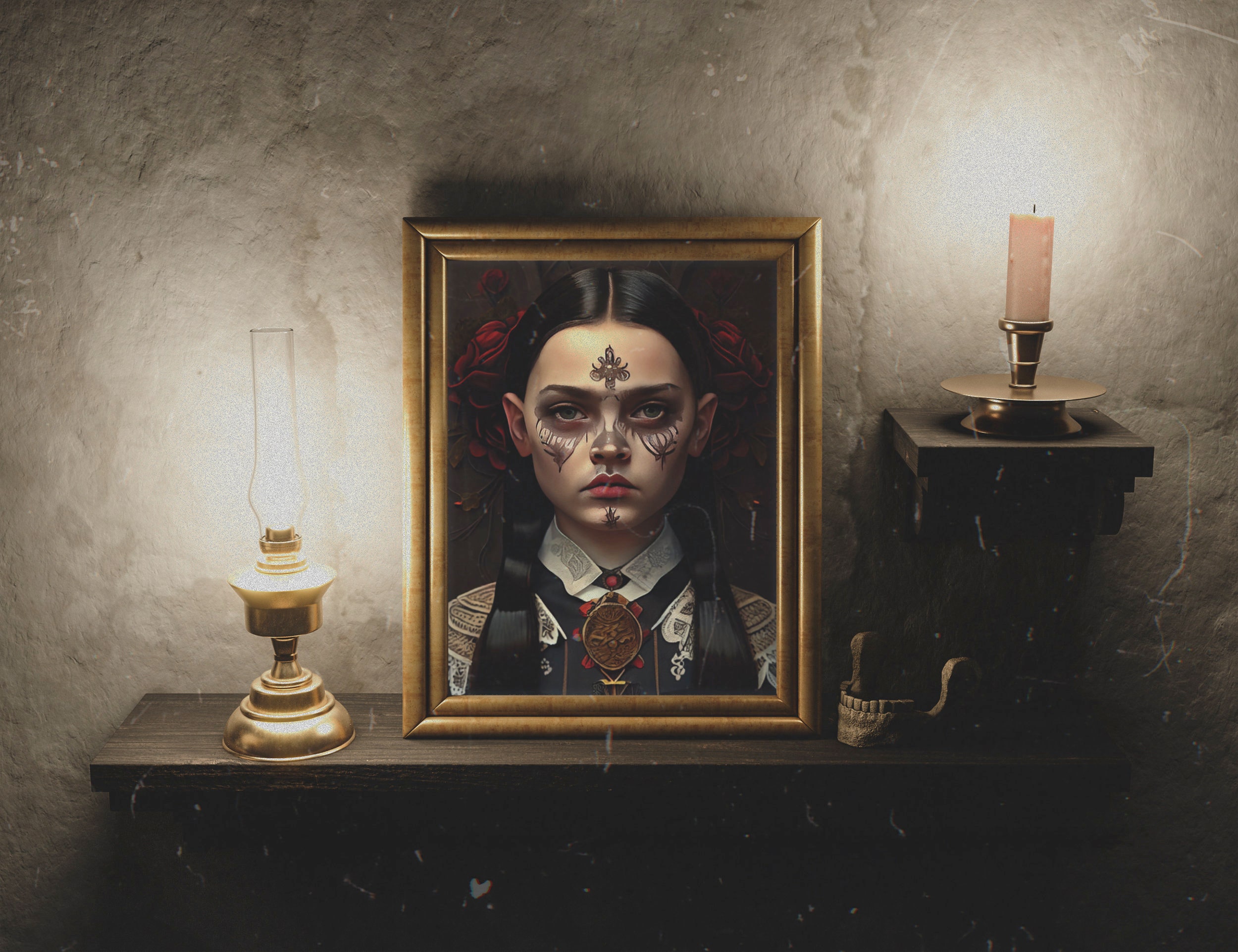 Mexican Wednesday Addams Print, Latina Wednesday Addams Poster sold by ...