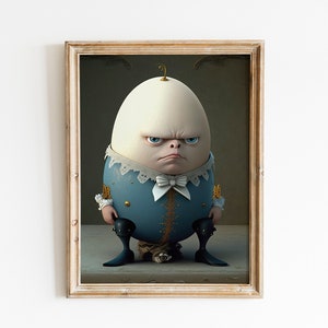 Alice in Wonderland Humpty Dumpty Poster, Surreal Humpty Dumpty Print ...