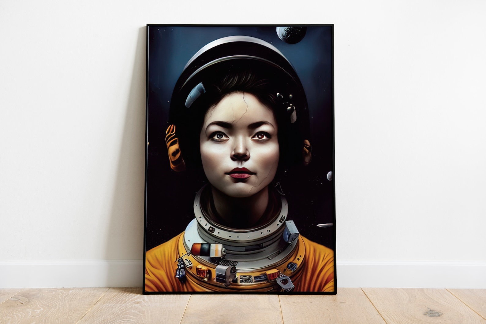 Astronaut Woman on the Moon Poster Astronaut Poster - Etsy