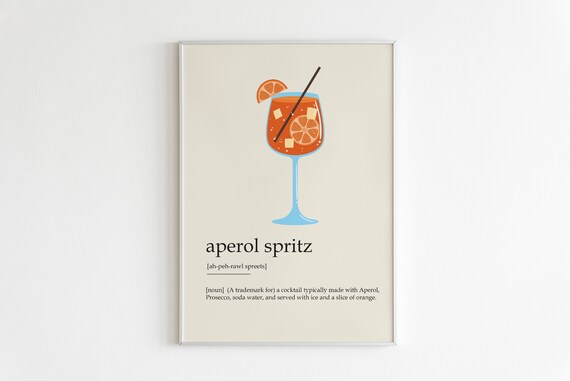 Aperol Spritz Poster Aperol Spritz Definition Poster Italian - Etsy