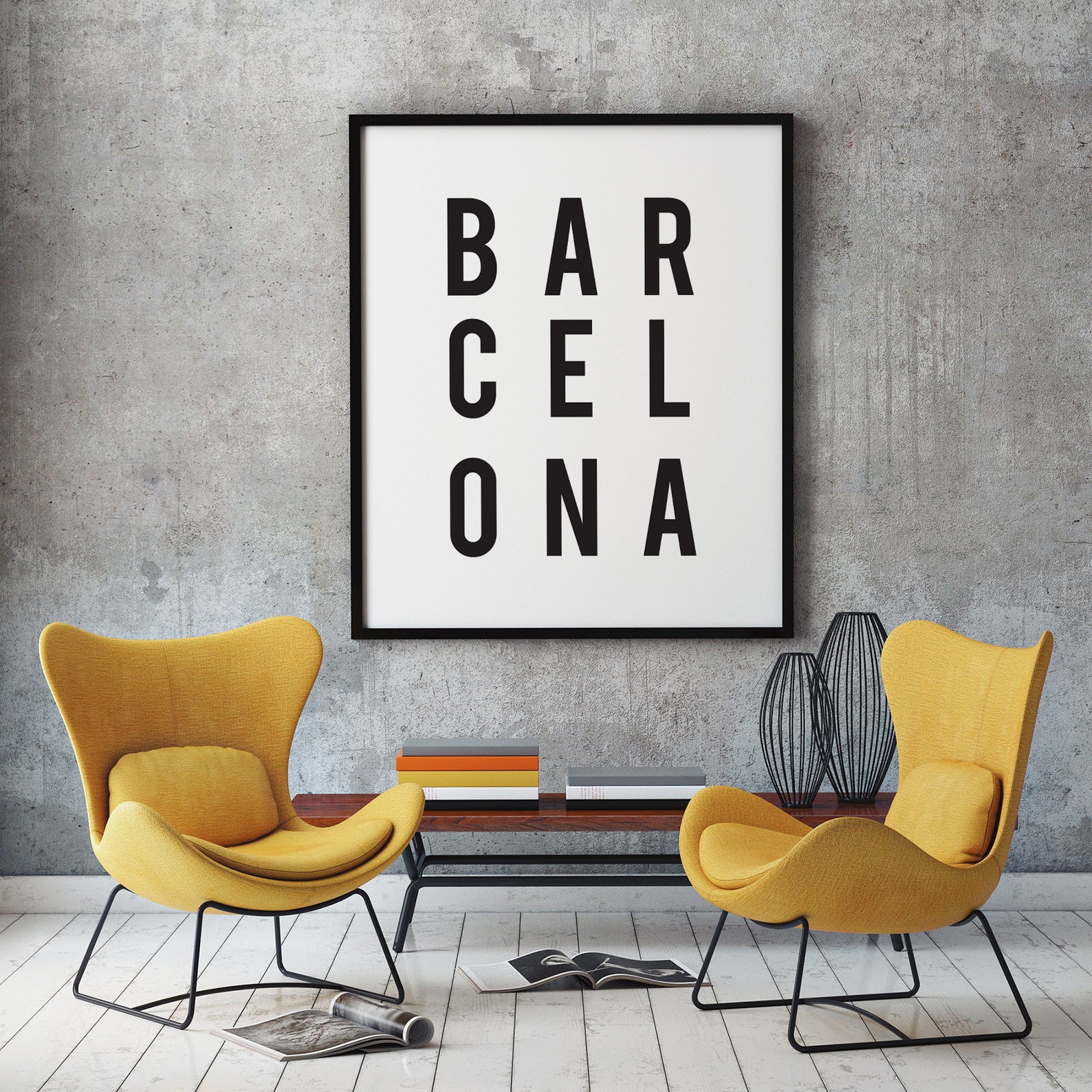 Barcelona Poster Barcelona Print Typography Poster City - Etsy