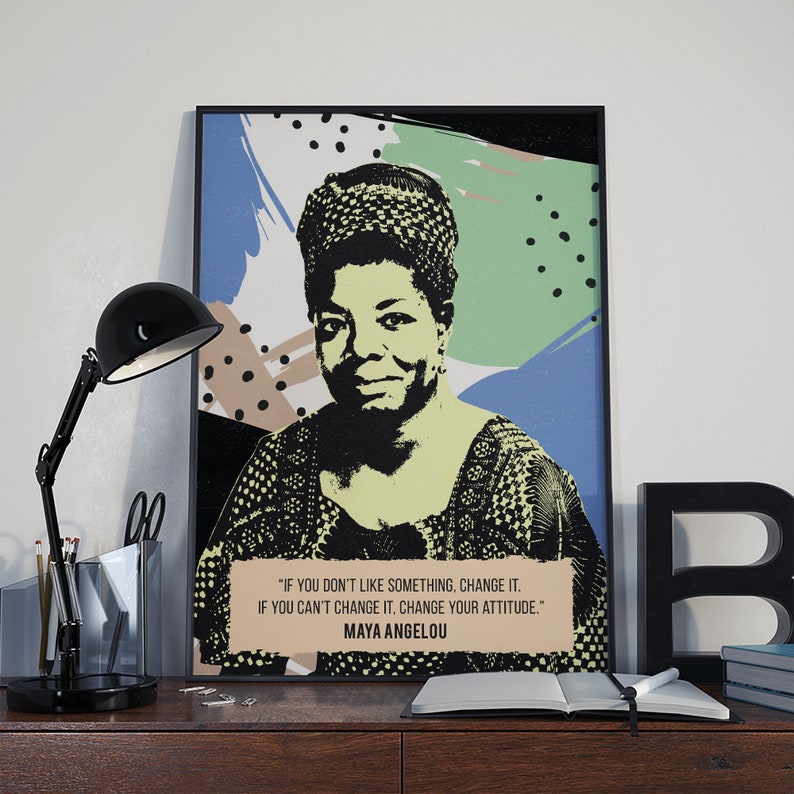 Maya Angelou Poster, Maya Angelou Print, Printable Poster, Famous Quote ...
