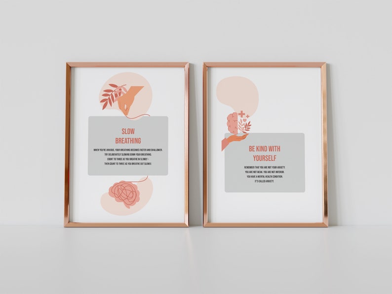 Anxiety Relief Flashcards Anxiety Relief Poster Set Therapy - Etsy