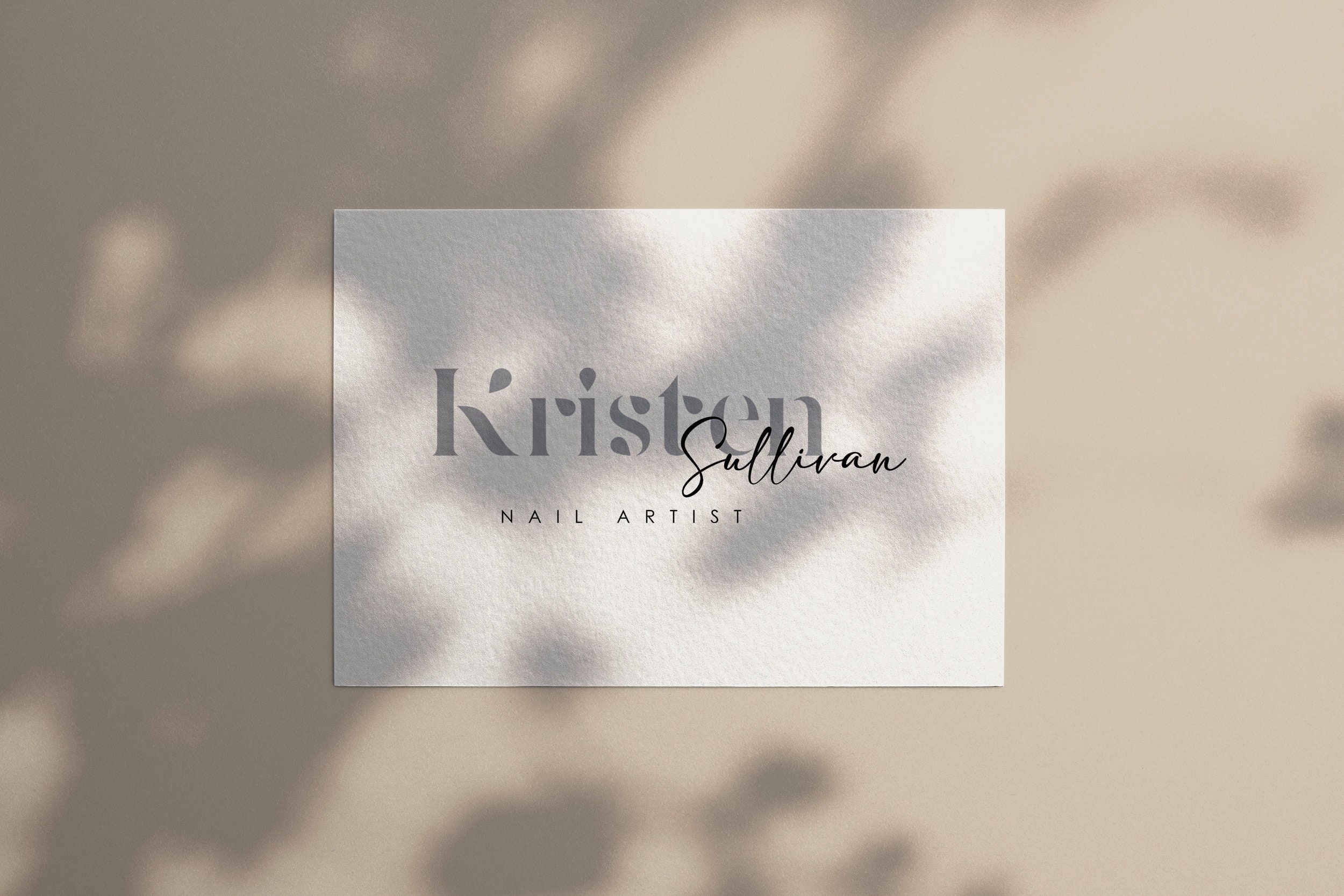 Signature Logo Text Logo Nail Artist Logo Interior Designer | Etsy