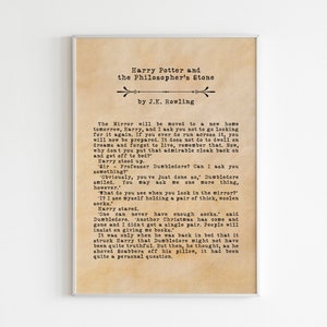 Harry Potter Print, Harry Potter, Decor, Book Page Print, Harry Potter ...