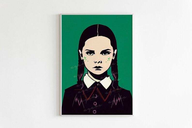 Wednesday Adams Pop Art Poster, Wednesday Addams Poster, Wednesday ...
