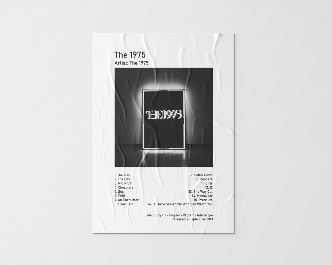 The 1975 Album Poster the 1975 Print the 1975 Poster Album - Etsy