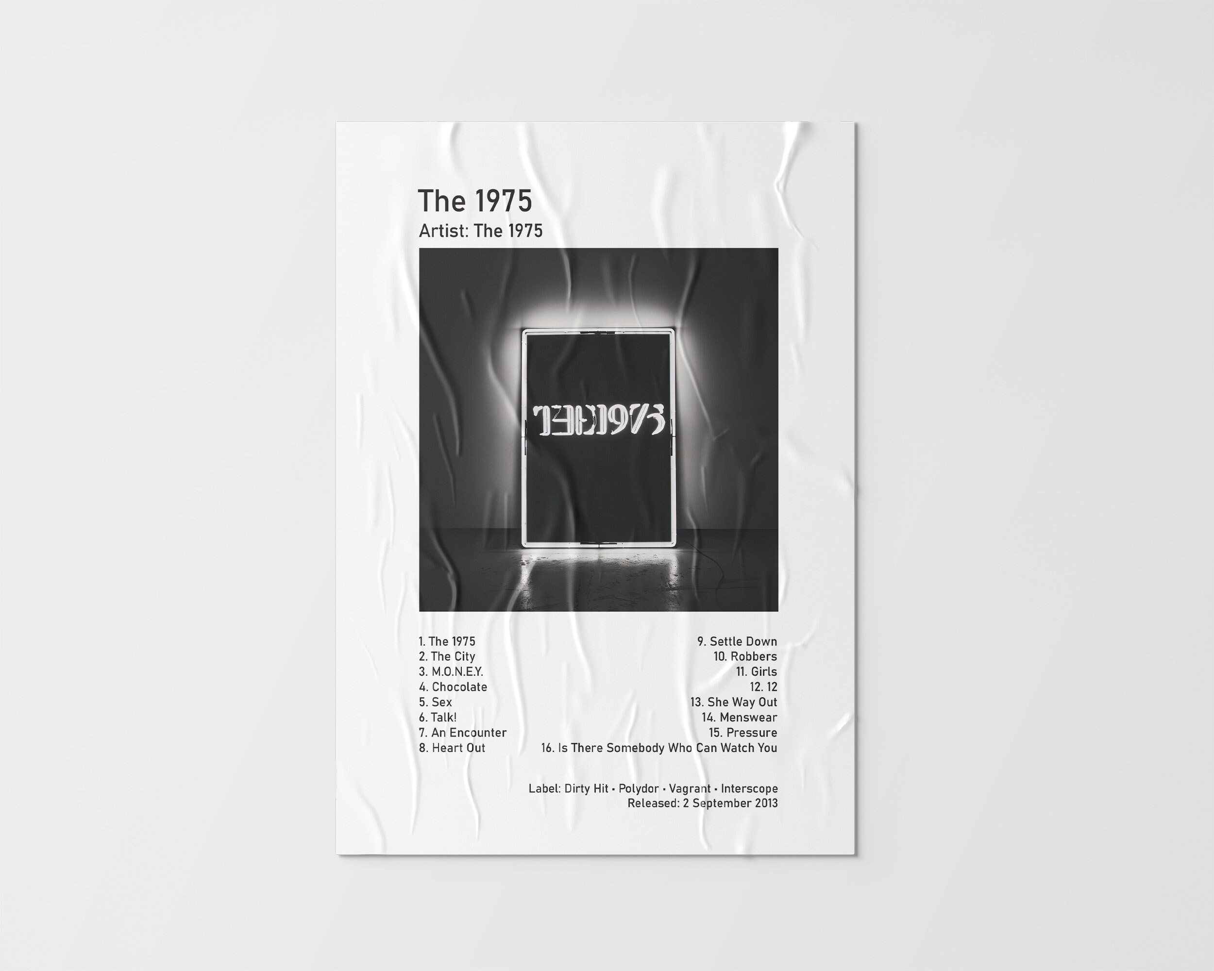 The 1975 Album Poster the 1975 Print the 1975 Poster Album - Etsy