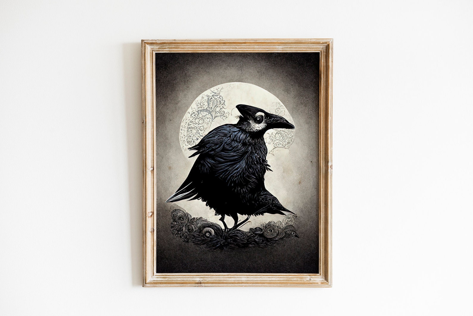 Edgar Allan Poe Raven Poster Raven Illustration Halloween - Etsy