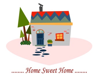 Sweet home clipart | Etsy