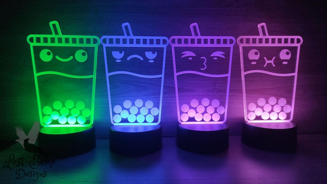 Boba Tea Bubble Milk Cute Kawaii Lamp - Etsy