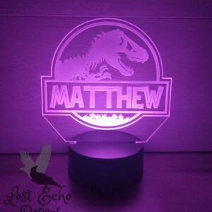 Dinosaur Park T-rex Personalized Night Light Tyrannosaurus Rex - Etsy