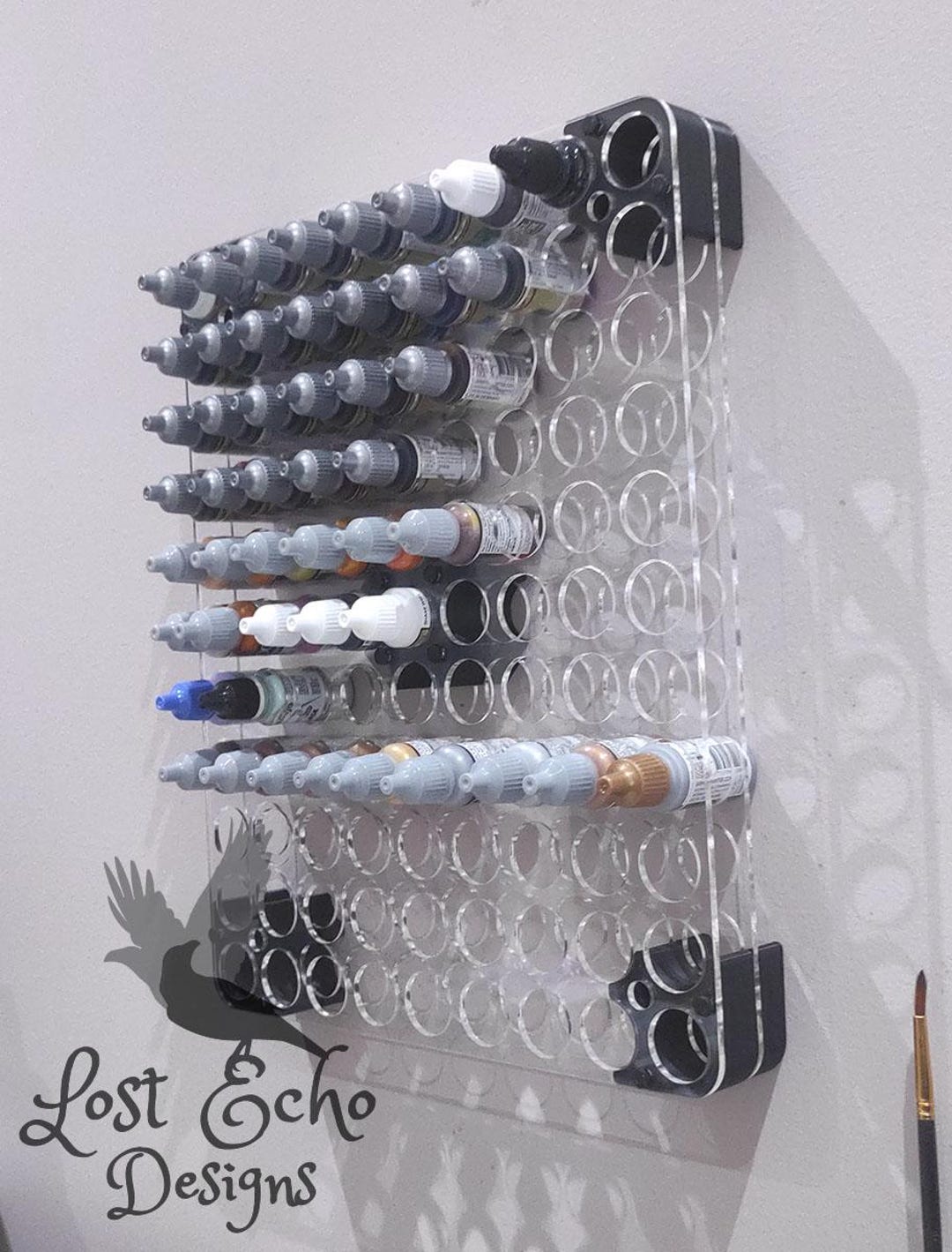 99 Hole Wall Mount Paint Rack for Vallejo / Army Painter Miniature ...