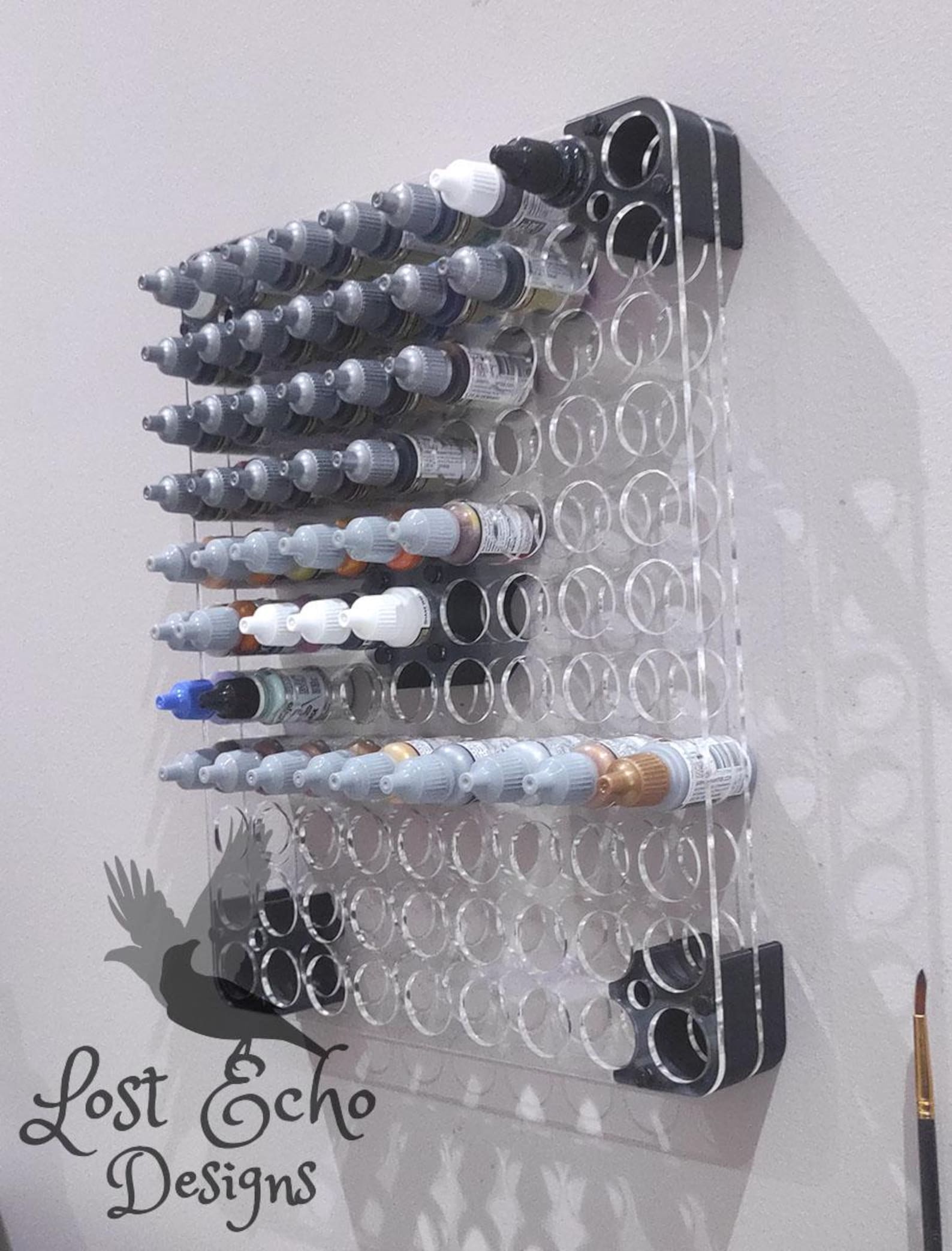 99 Hole Wall Mount Paint Rack for Vallejo / Army Painter Miniature ...