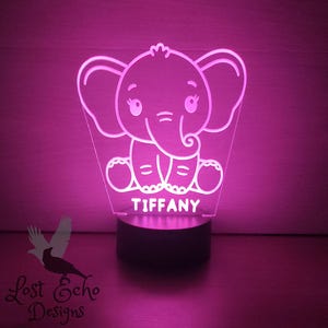Baby Elephant Cute Adorable Personalized Night Light Lamp Gift - Etsy