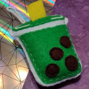 Handmade Boba Tea Christmas Tree Felt Ornaments_ Matcha, Taro, Milk Tea ...