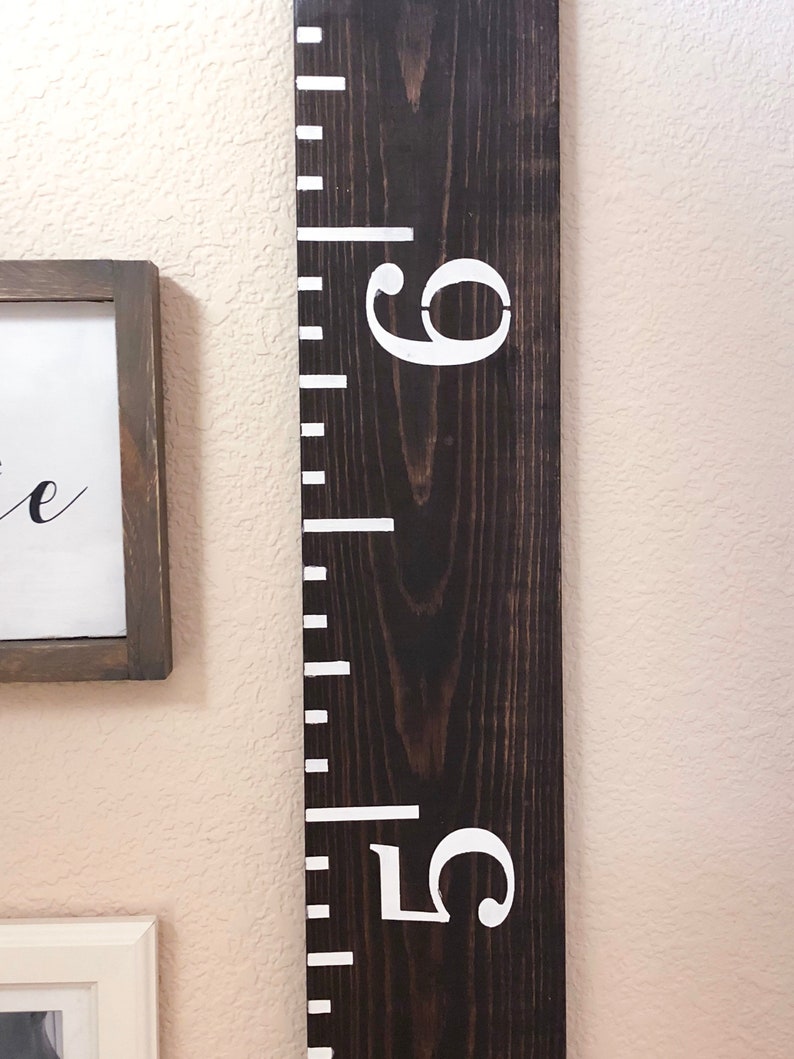 Wooden Growth Chart Ruler - Oversized Wooden Ruler - Functional ...