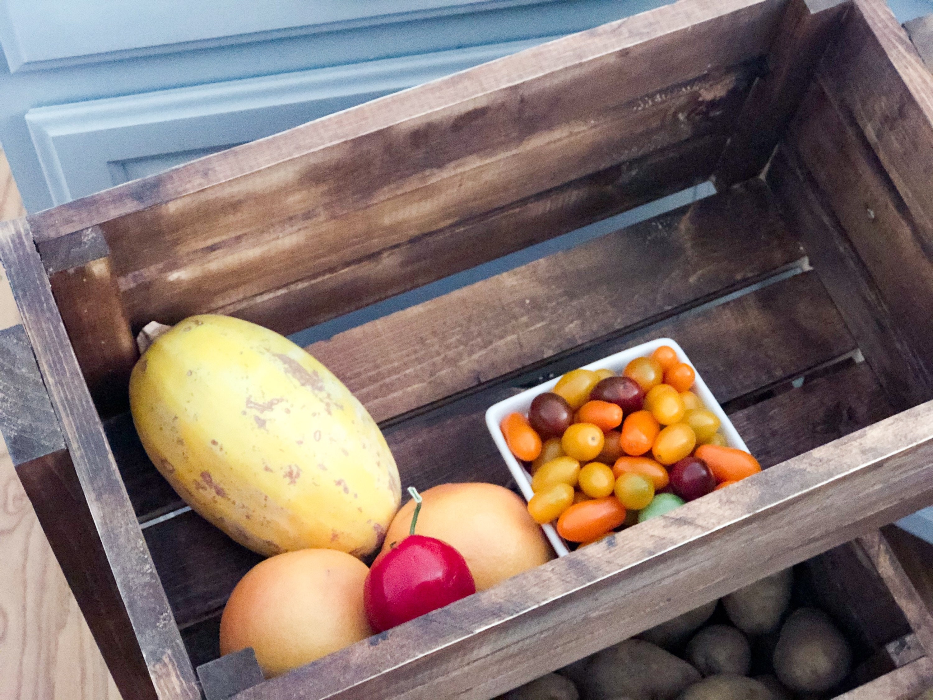 Wood Vegetable Bin Wood Snack Stand Produce Stand | Etsy