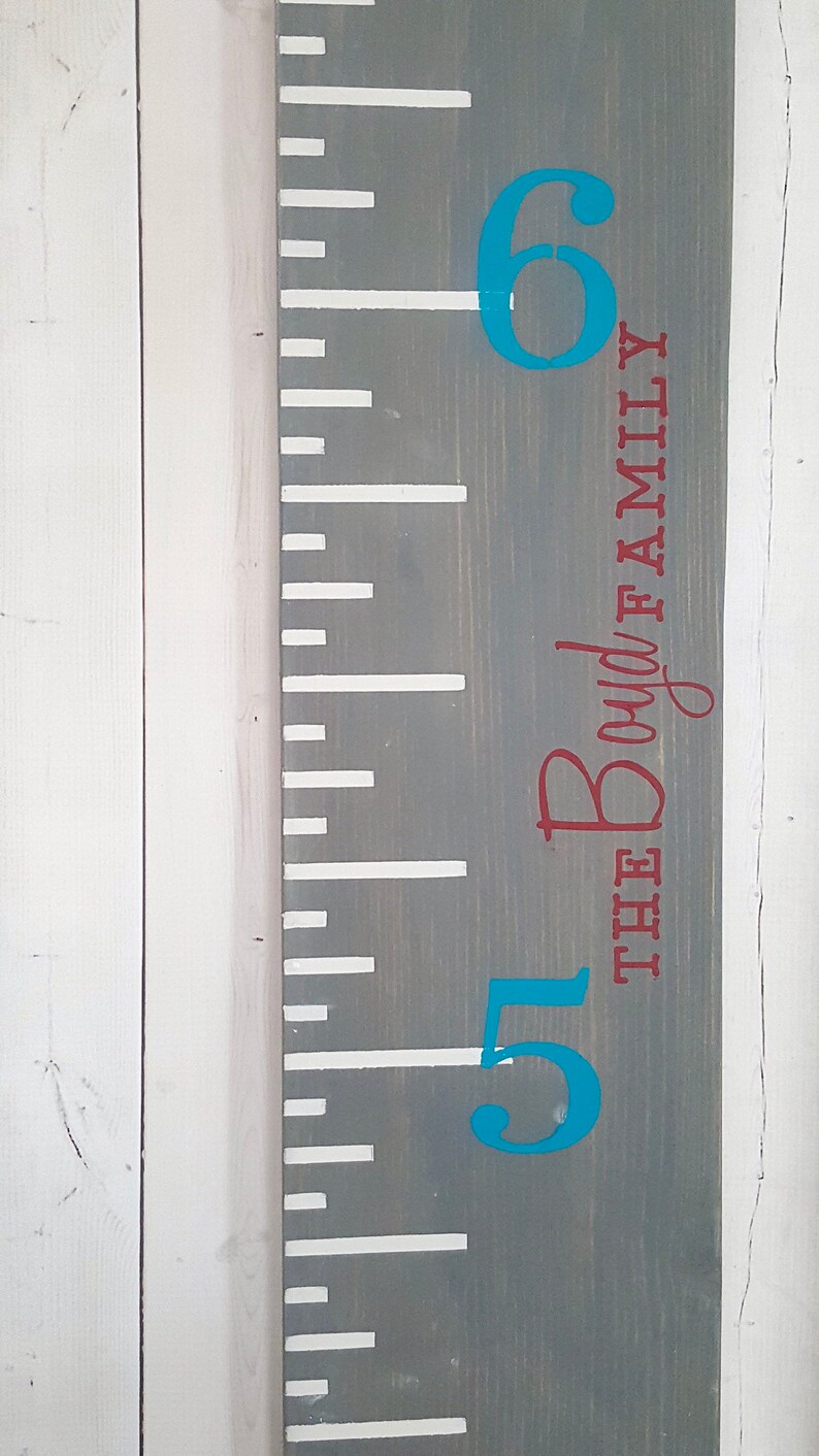 Personalized Growth Chart Ruler Oversized Wooden Growth Ruler | Etsy