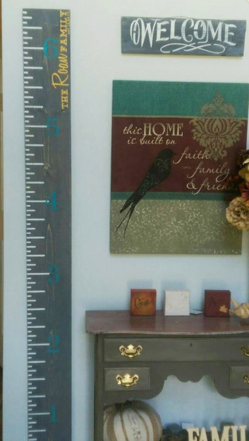 Personalized Growth Chart Ruler Oversized Wooden Growth Ruler | Etsy