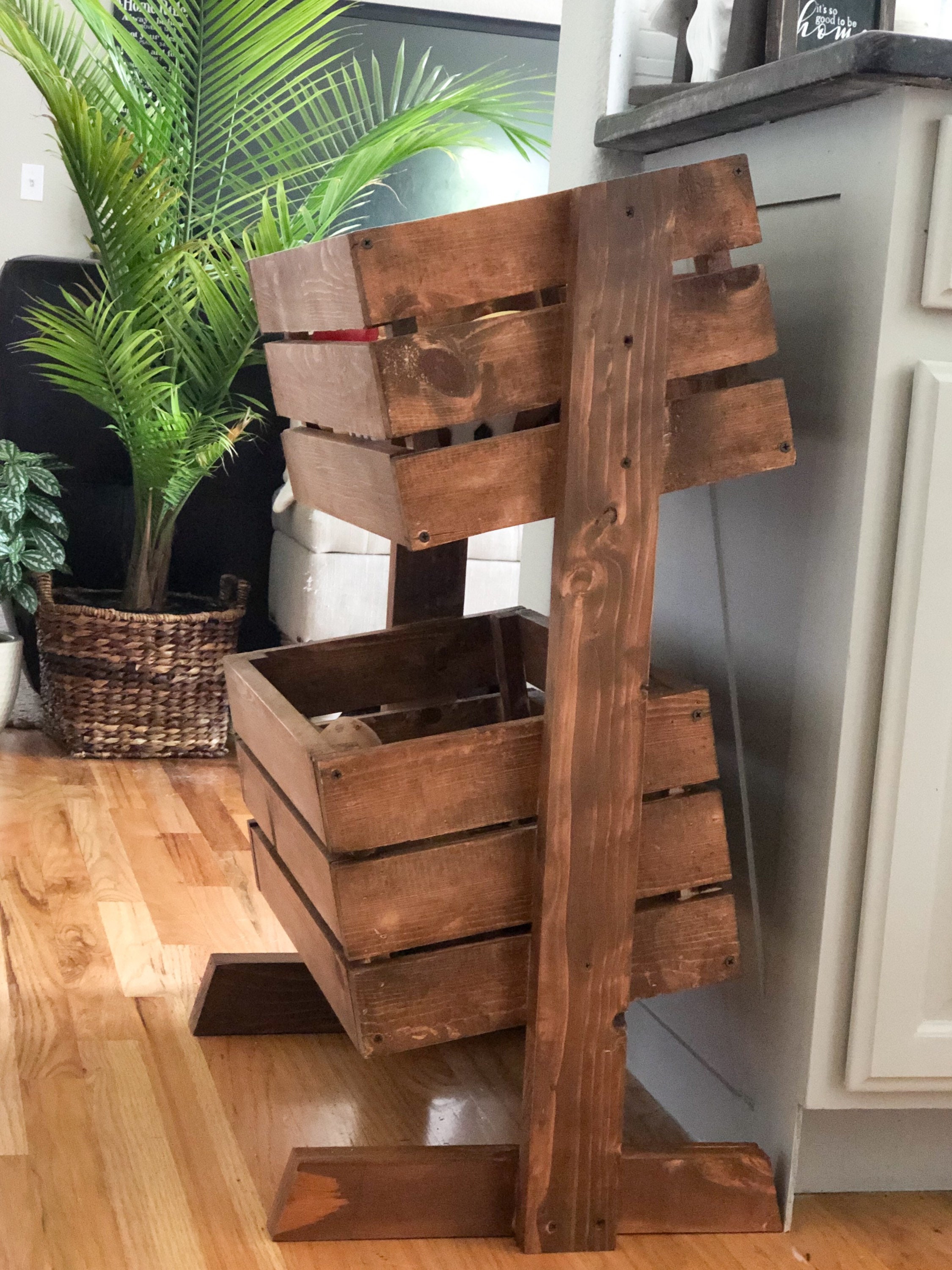 Wood Vegetable Bin Wood Snack Stand Produce Stand | Etsy