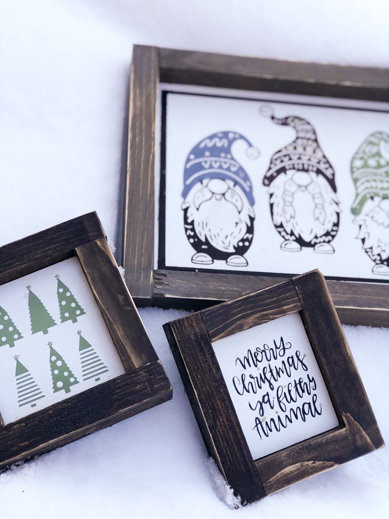 Small Christmas Sign Merry Christmas Ya Filthy Animal Funny - Etsy