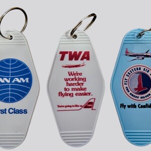 Retro Airline Keytag Set: Eastern, Pan Am & TWA - Etsy