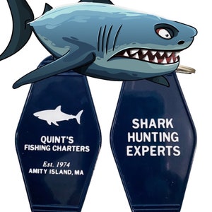 Graphic Ver. JAWS Inspired QUINTS Shark FISHING Keytag - Etsy