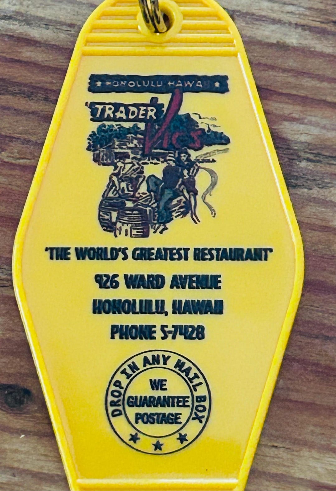 Vintage Trader Vics Inspired Honolulu Key Tag - Etsy