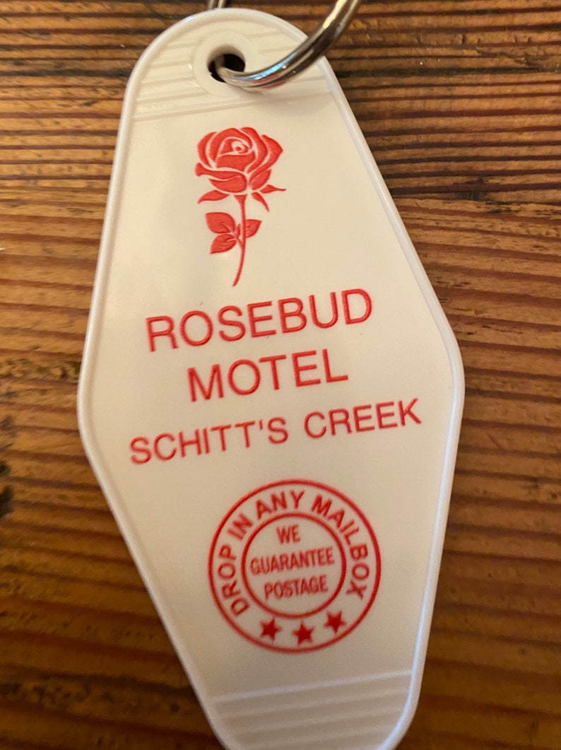 White Red Text Printed ROSEBUD MOTEL Schitts Creek Inspired | Etsy