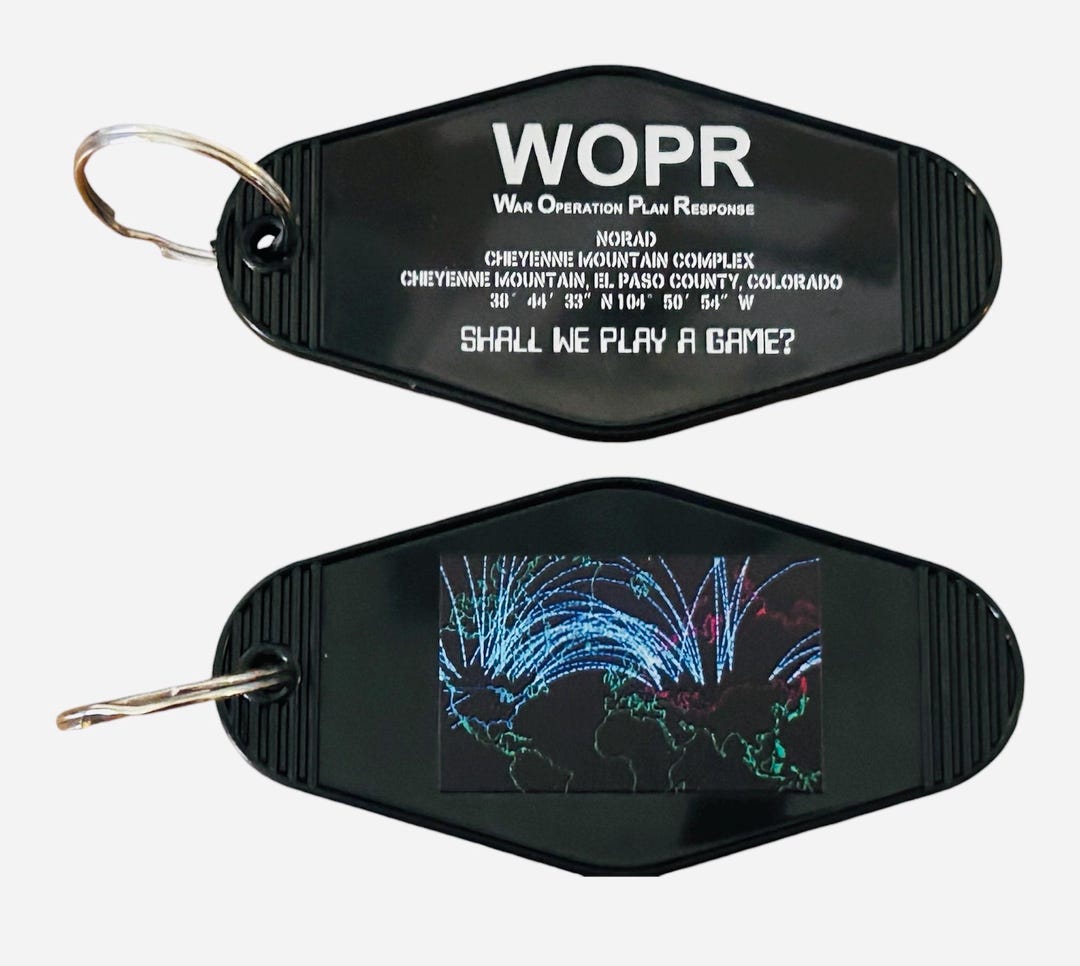 WOPPR WARGAMES Inspired Nuclear War Movie Inspired Keytag - Etsy