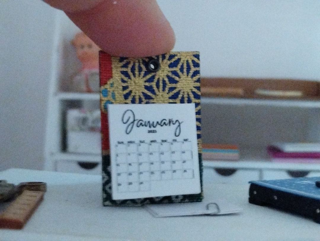Miniature Calendar Scale 1:12 Miniature Dollhouses - Etsy