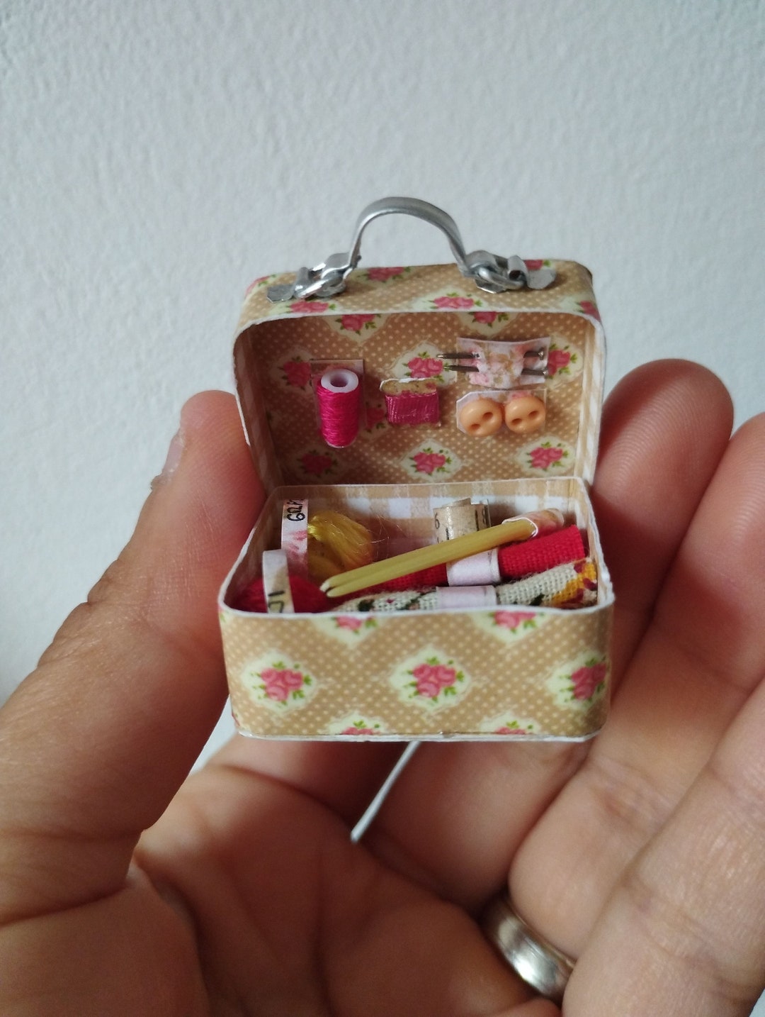 Miniatures Knit Suitcase- Scale 1:12-dollhouses Miniatures - Etsy