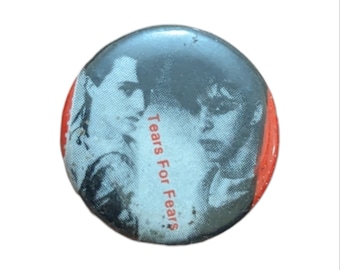 Vintage 80s Tears for Fears Logo Pin / Button / Badge - Etsy