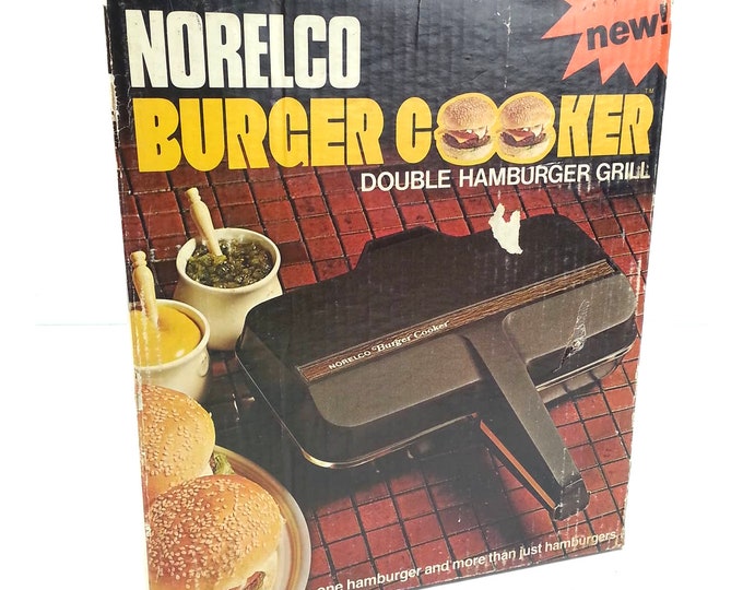 Norelco Burger Cooker Double Hamburger Grill HB2222 Vintage - Etsy