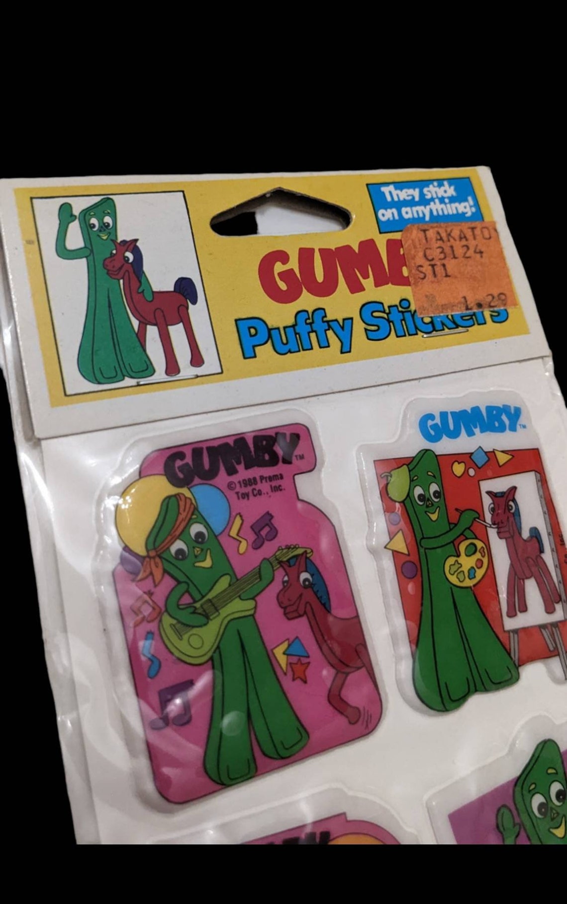 Gumby Pokey Cartoon Puffy Stickers Vintage NOS Sealed 1988 - Etsy