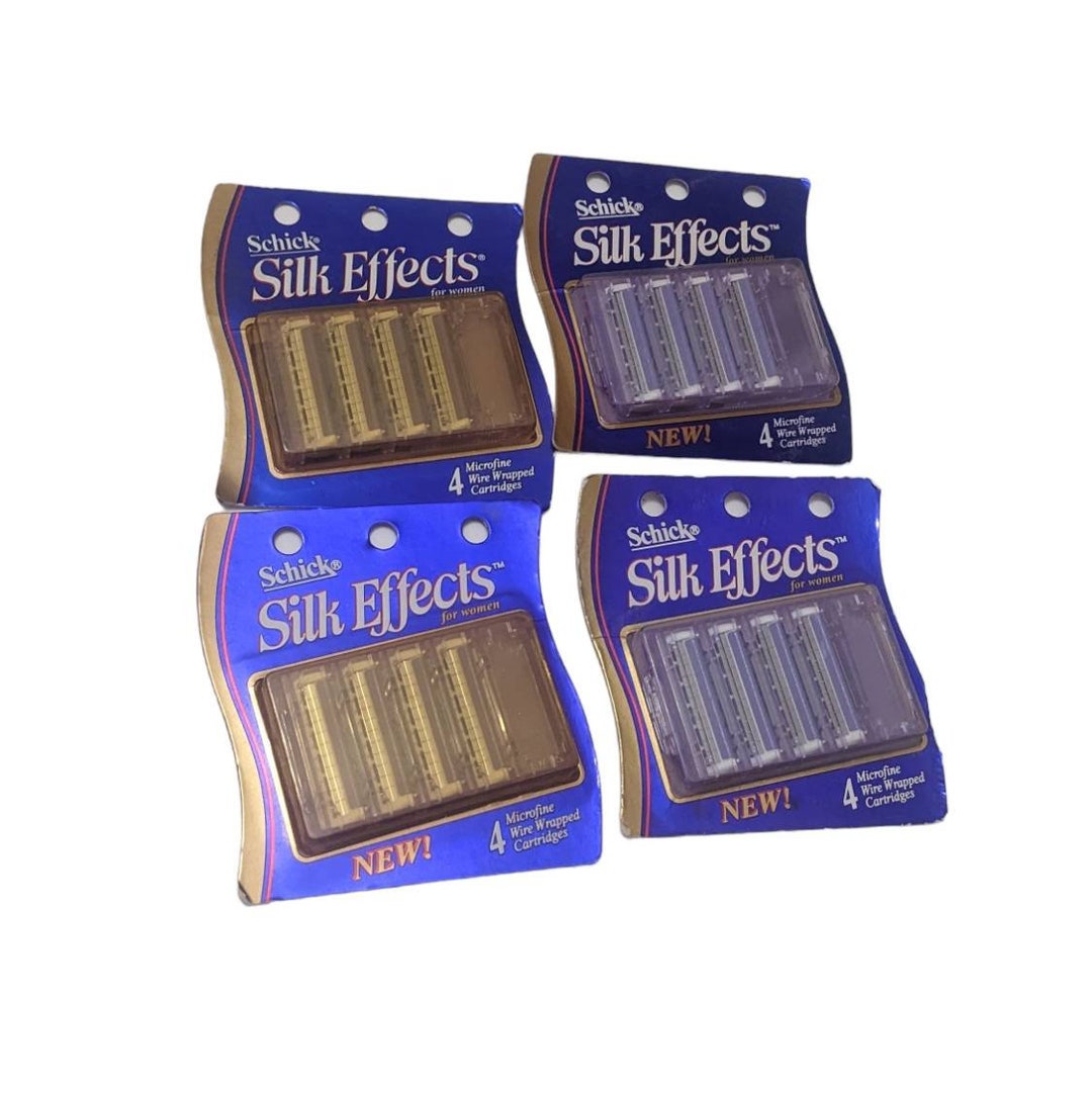 Schick Silk Effects Classic 4 Count Razor Blade Refills Cartridge New ...