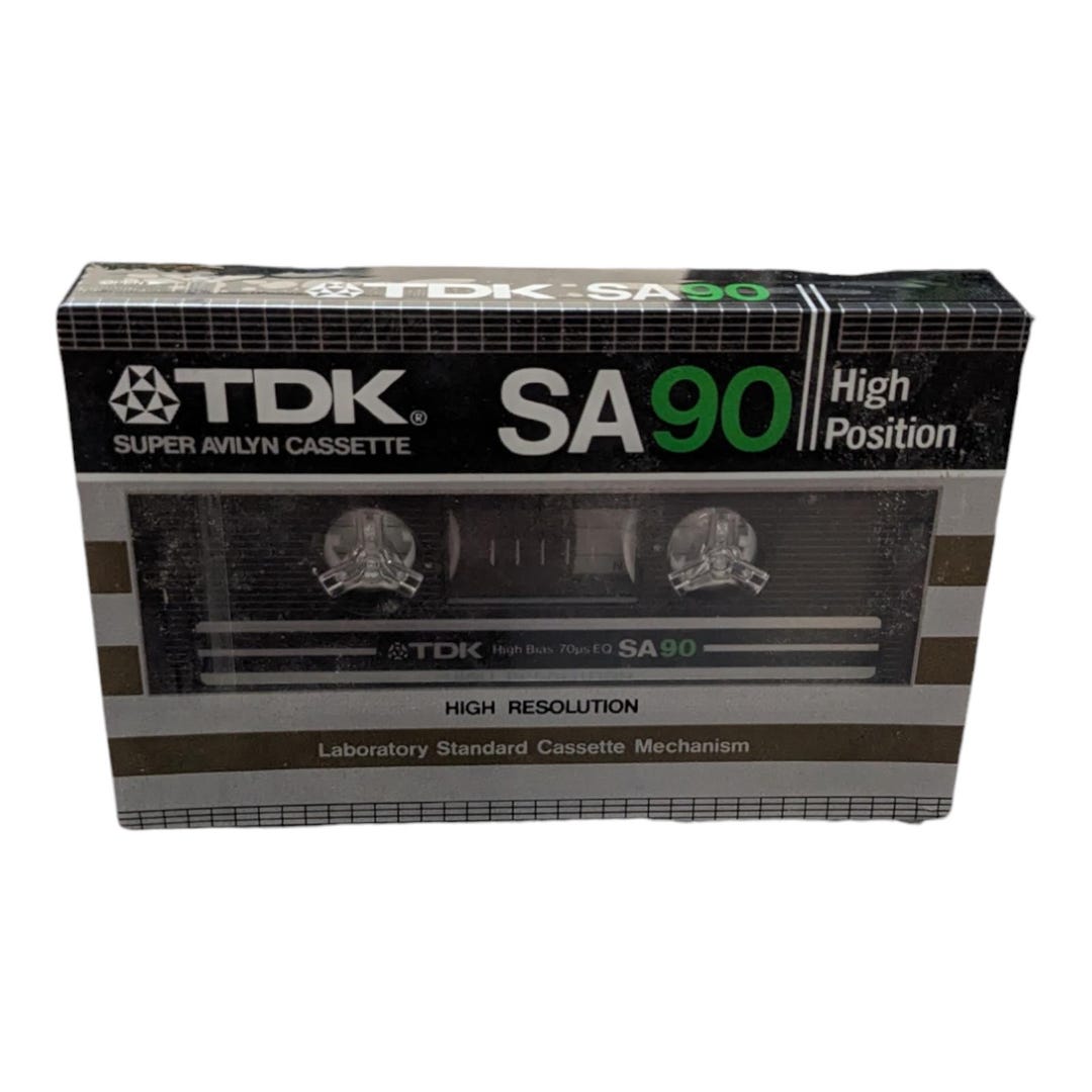 1982 TDK SA90 Cassette Tape Super Avilyn High Bias/position Type II Vintage - Etsy