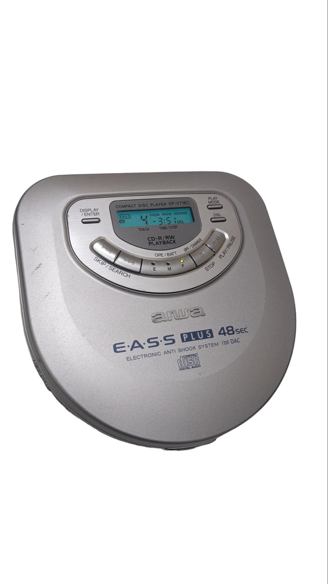 Aiwa XP-V716C Portable CD Player EASS Plus Anti Shock Vintage - Etsy