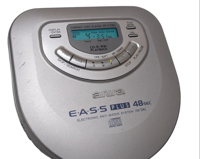 Aiwa XP-V716C Portable CD Player EASS Plus Anti Shock Vintage - Etsy